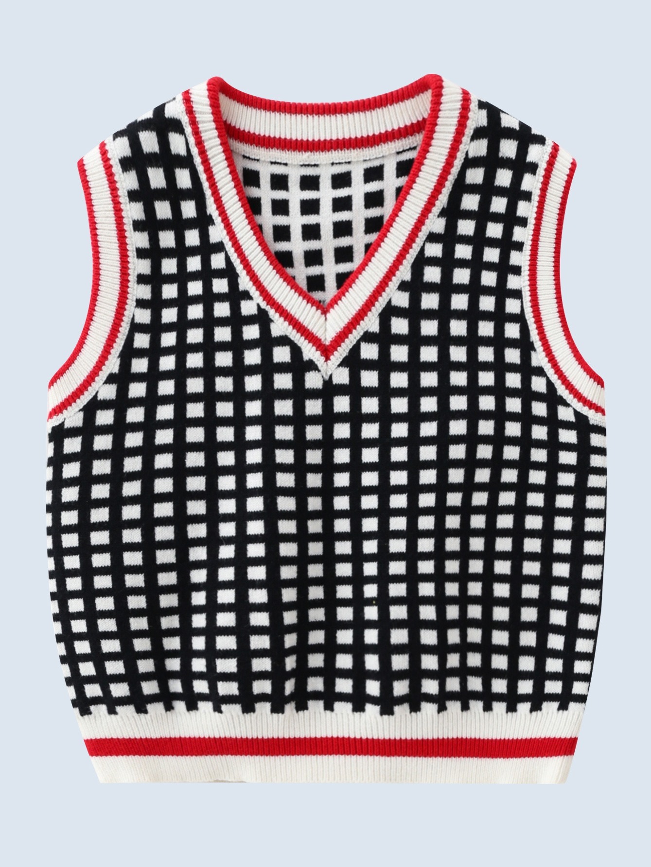 Baby Boys V neck Cute Sweater Knit Sweater Vest Black - Temu New Zealand