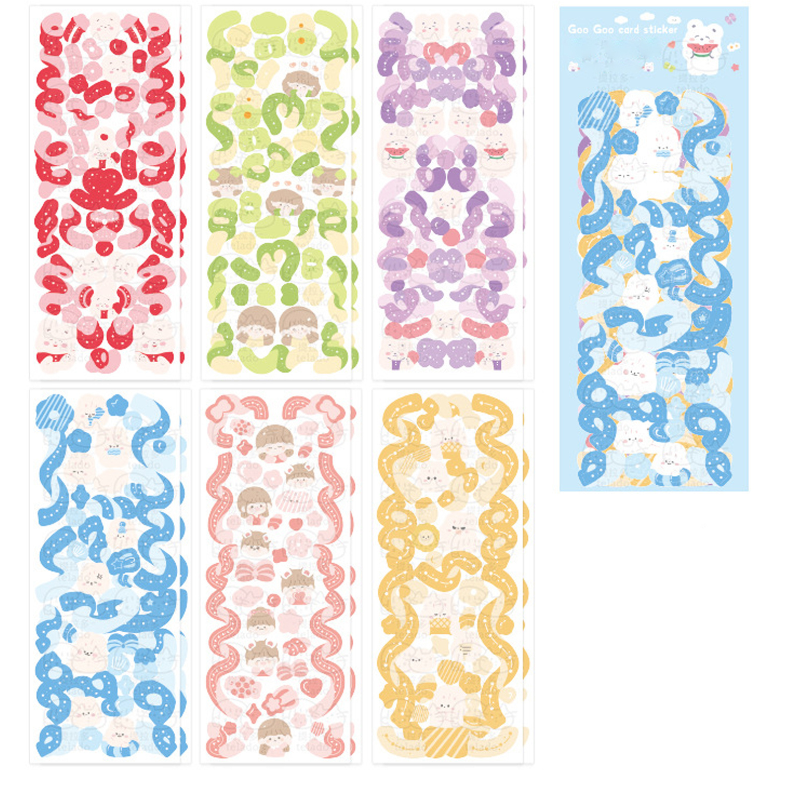 6 Styles Colorful Stickers Photo Album Creative Stickers - Temu