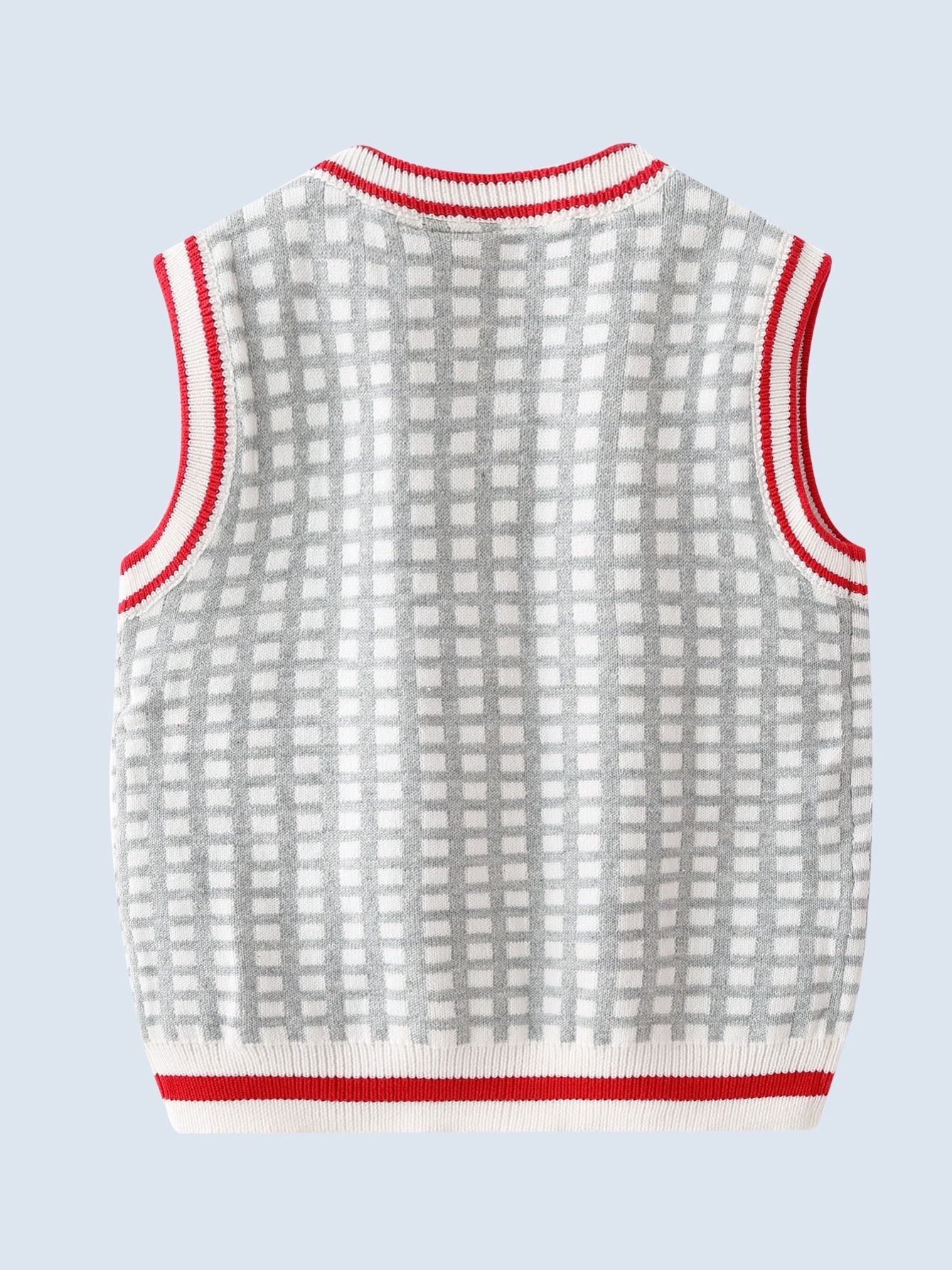 Baby Boys Plaid V neck Cute Sweater Knit Sweater Vest - Temu United Kingdom