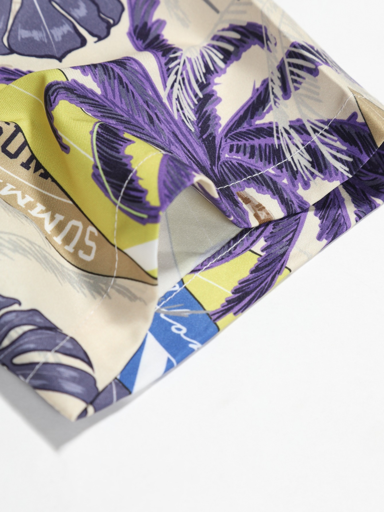 Short Sleeve Shirt Light Yellow Bottom Coconut Tree Digital - Temu ...