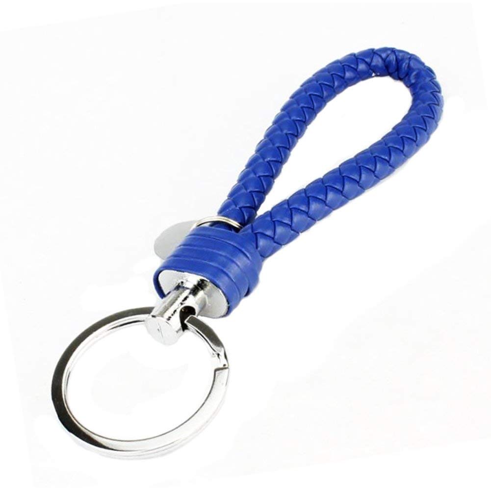 Key Chains Handwoven Leather Keychain Simple Car Key Chain Accessories ...