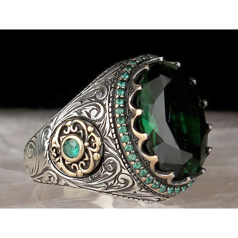 European And American Craftsmen With Diamond Emerald Green - Temu ...
