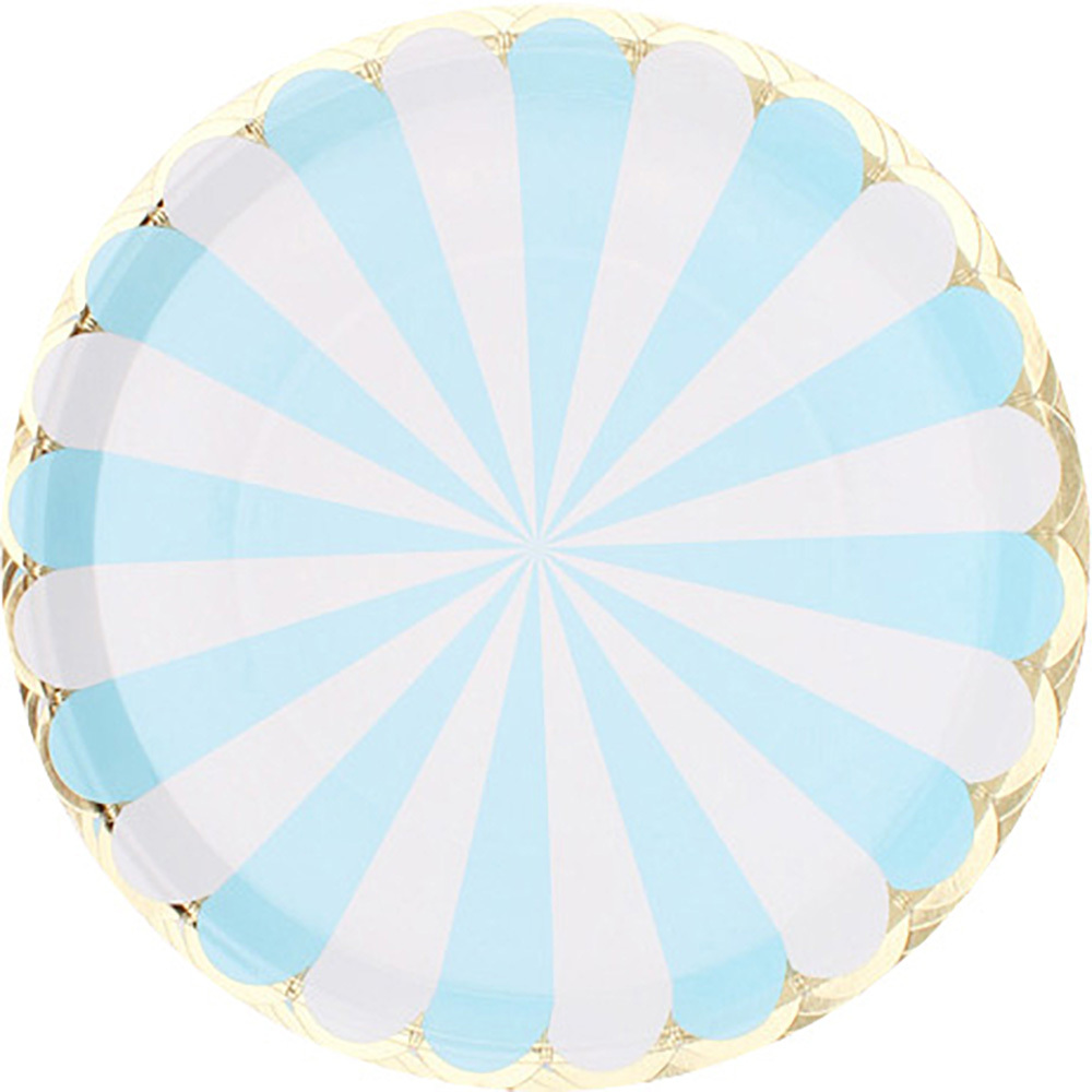 Paper Plate Set Golden Hot Striped Disposable Paper Plate - Temu Australia
