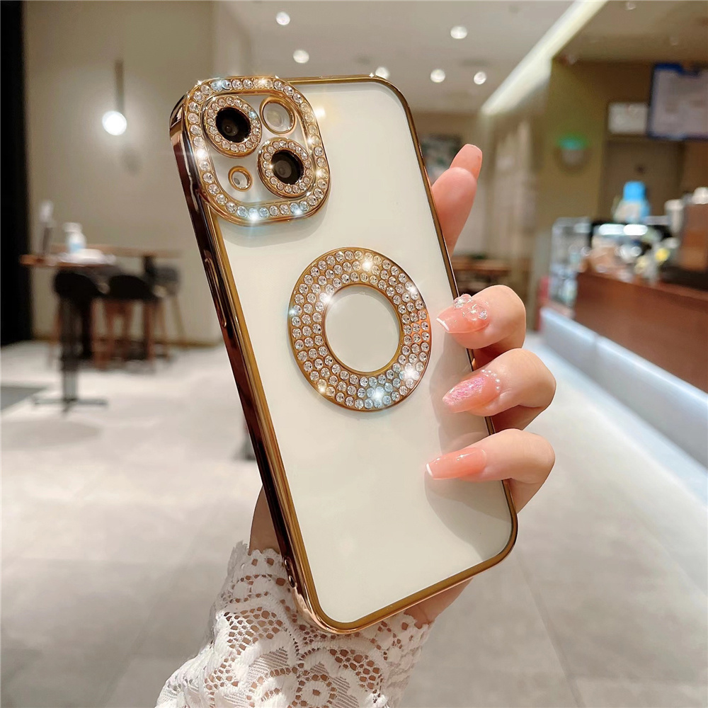 Luxury Plating Glitter Design Phone Case Camera - Temu Norway
