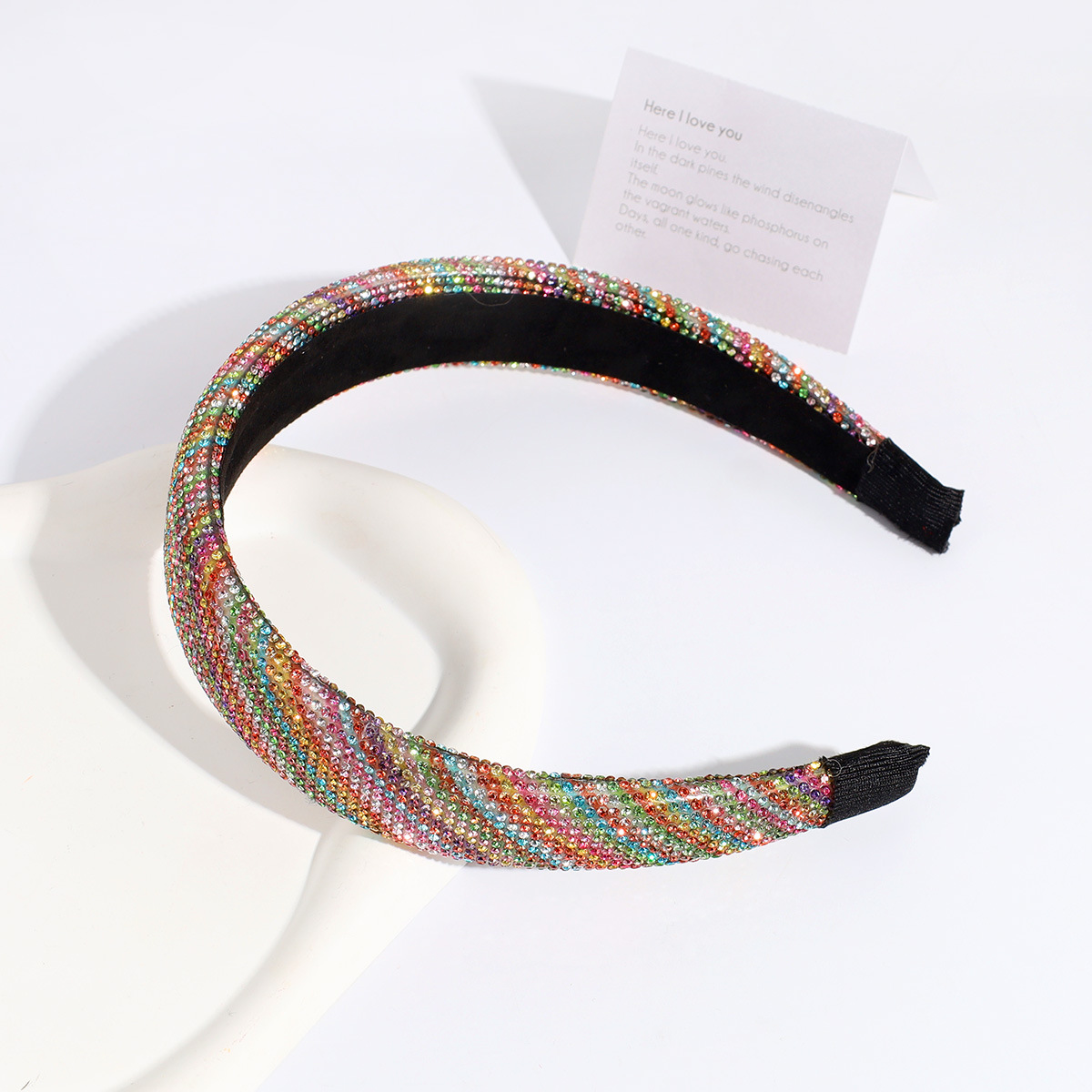 Rainbow Rhinestone French Hairband Fashion Vintage Colorful Headbands ...