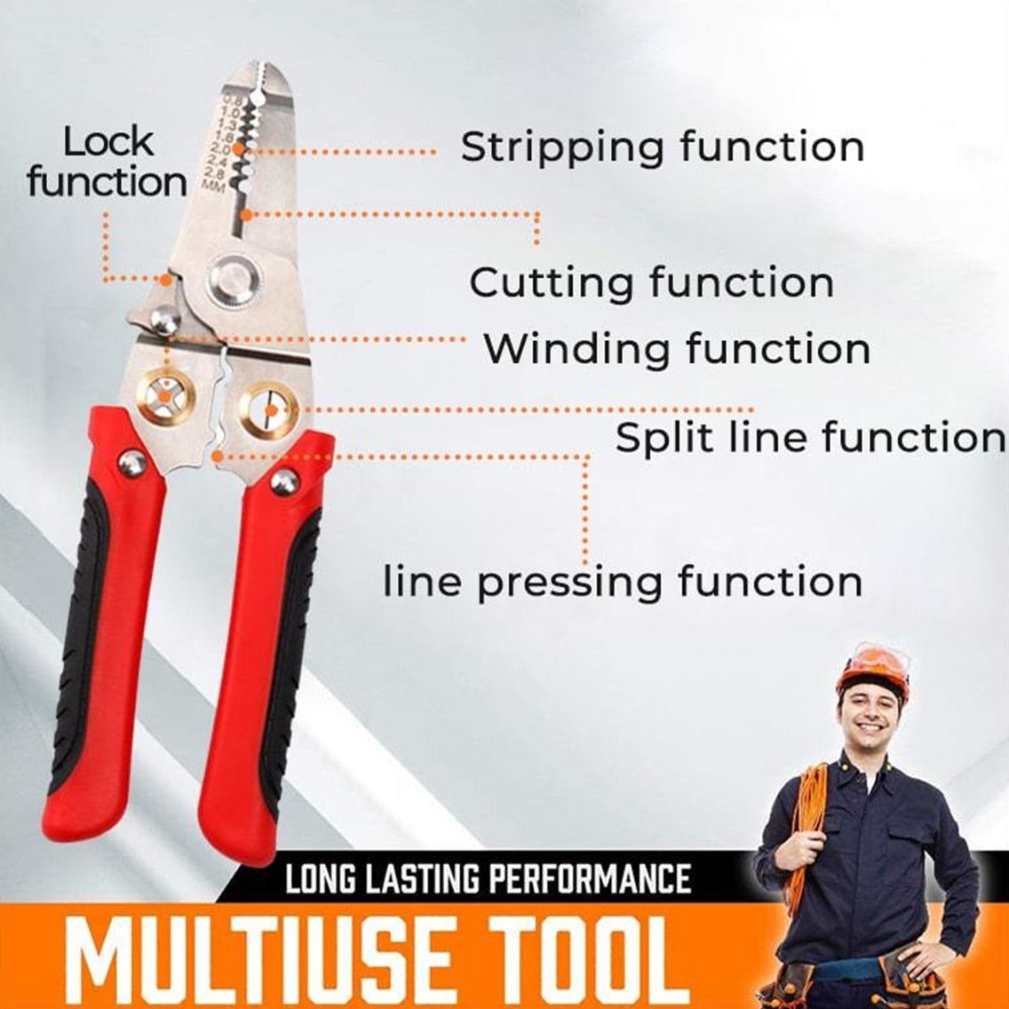 1pc Multi Functional Wire Splitting Pliers Wire Crimping Pliers ...