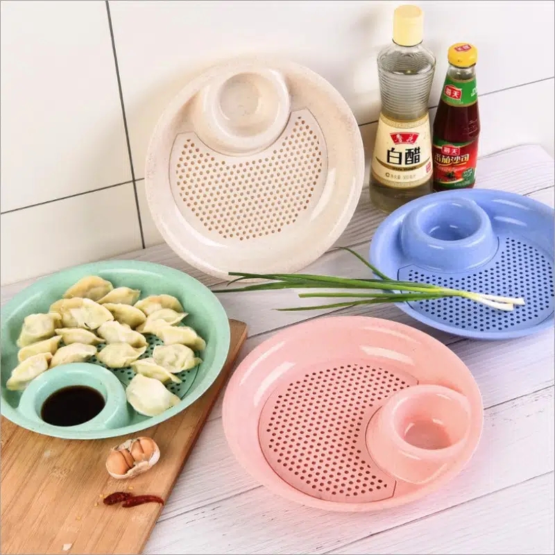 Dumpling Tray Drain Double layer Plate Vinegar Plate - Temu