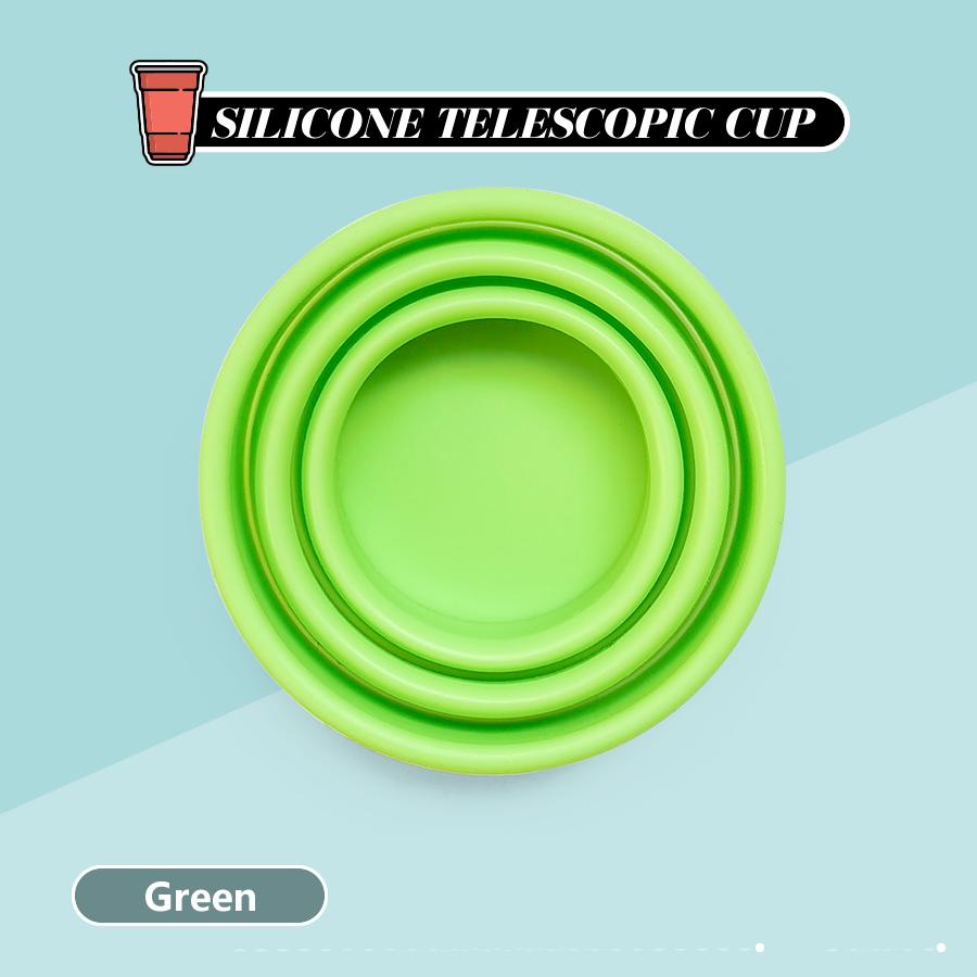 1 Pc Compact Silicone Collapsible Cup With Lid Expandable Retractable ...