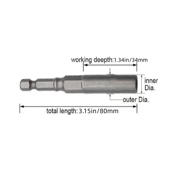 deep nut driver drill set hex socket adapters - Temu Australia