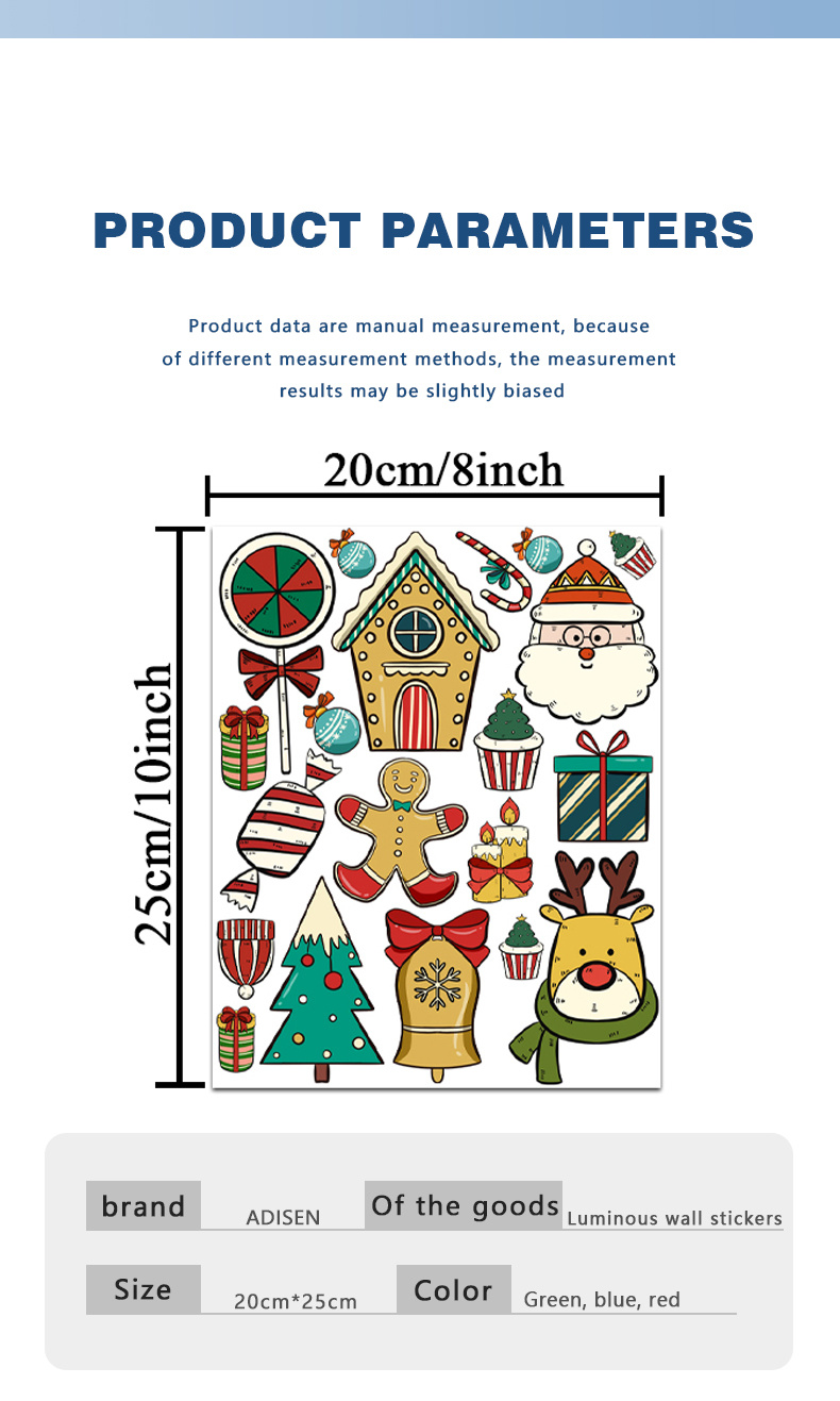 luminous christmas wall sticker santa claus christmas tree - Temu Canada