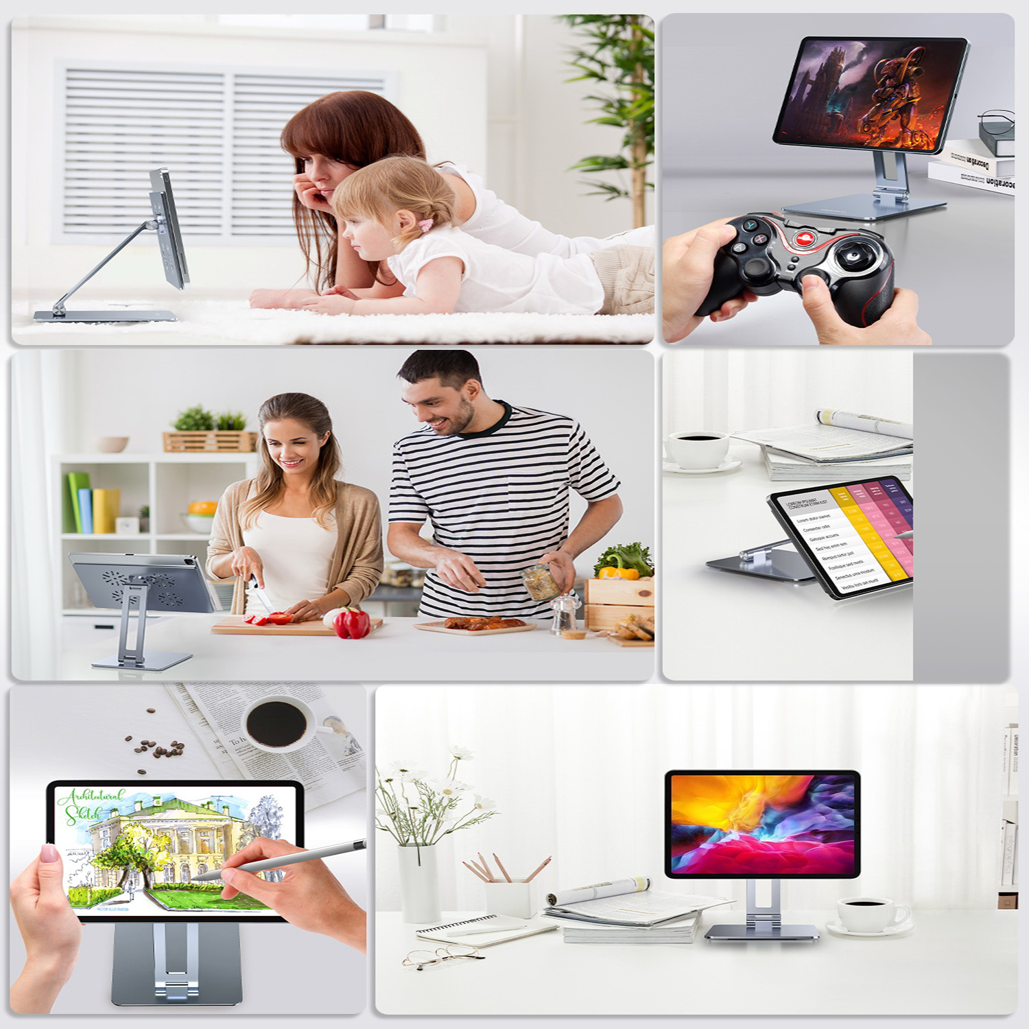 Tablet Ipad Computer Stand Free Adsorption 360 Degree - Temu Australia