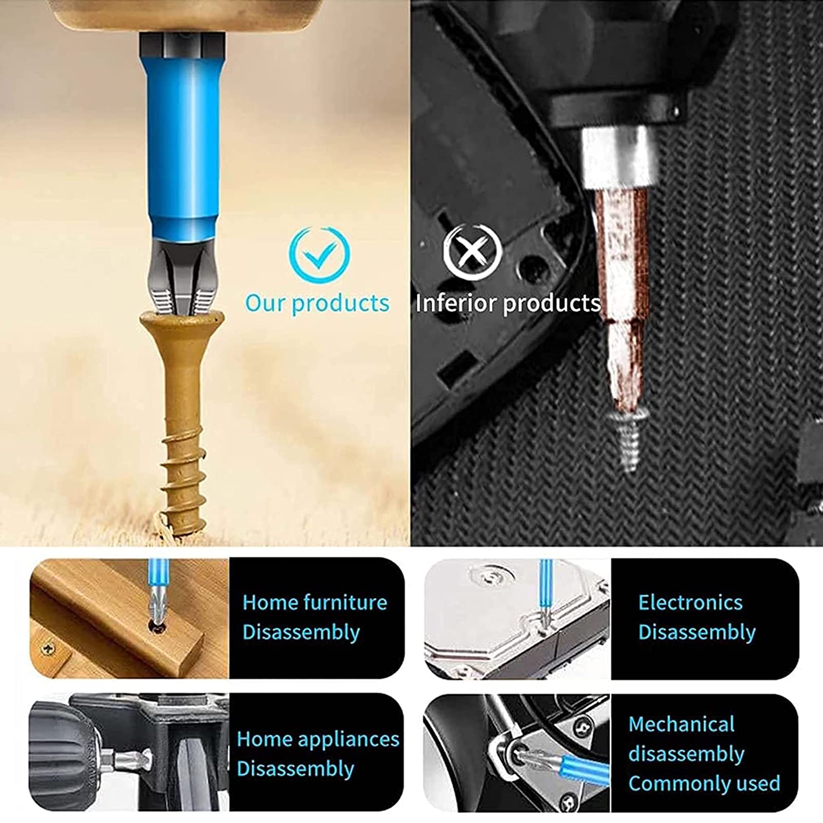 Universal Drill Bits Set 6PCS - Impact Resistant Drill Bits 25-150mm ...