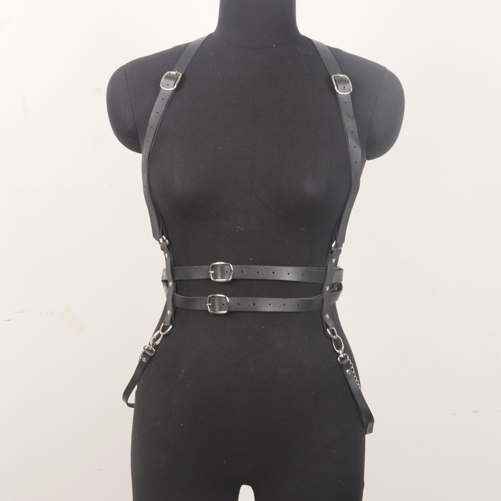 Body Harness Belt Corset Pu Leather Waist Belt Gothic Belt - Temu