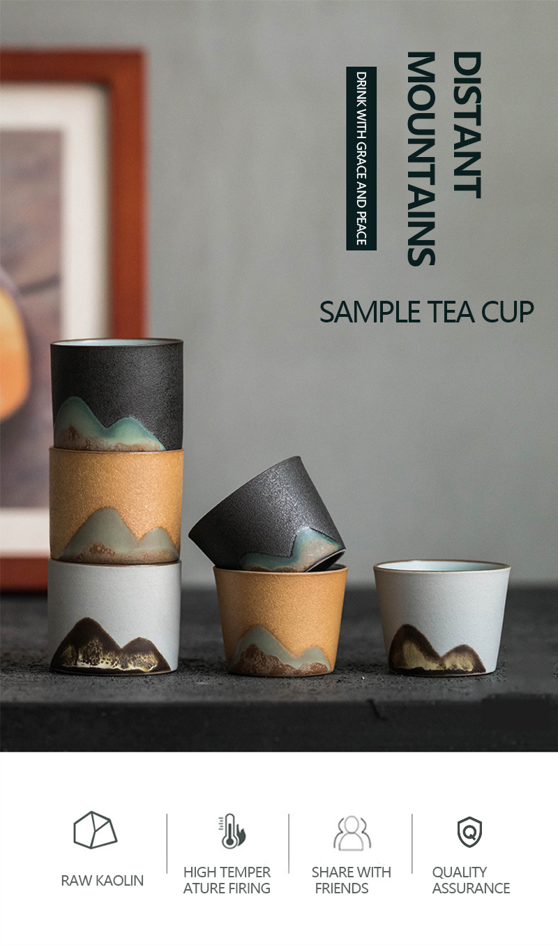 Pottery Japan Mountain Cup Ceramic Sample Creative Manual Fu Single ...