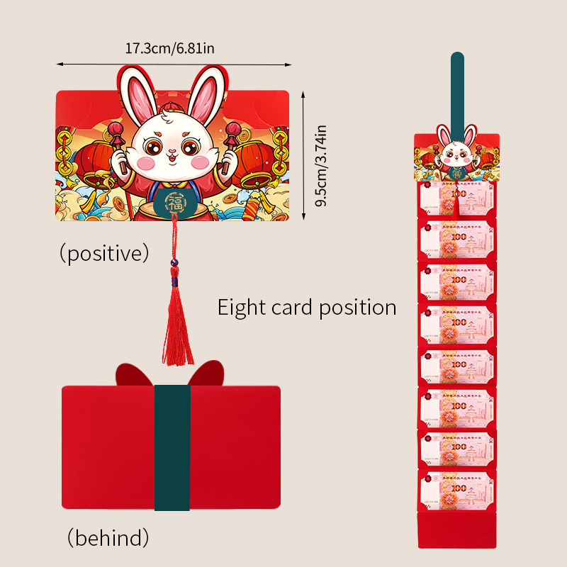 5 Packs Chinese Foldable Multi Layer Red Packets Red Envelopes Chinese ...