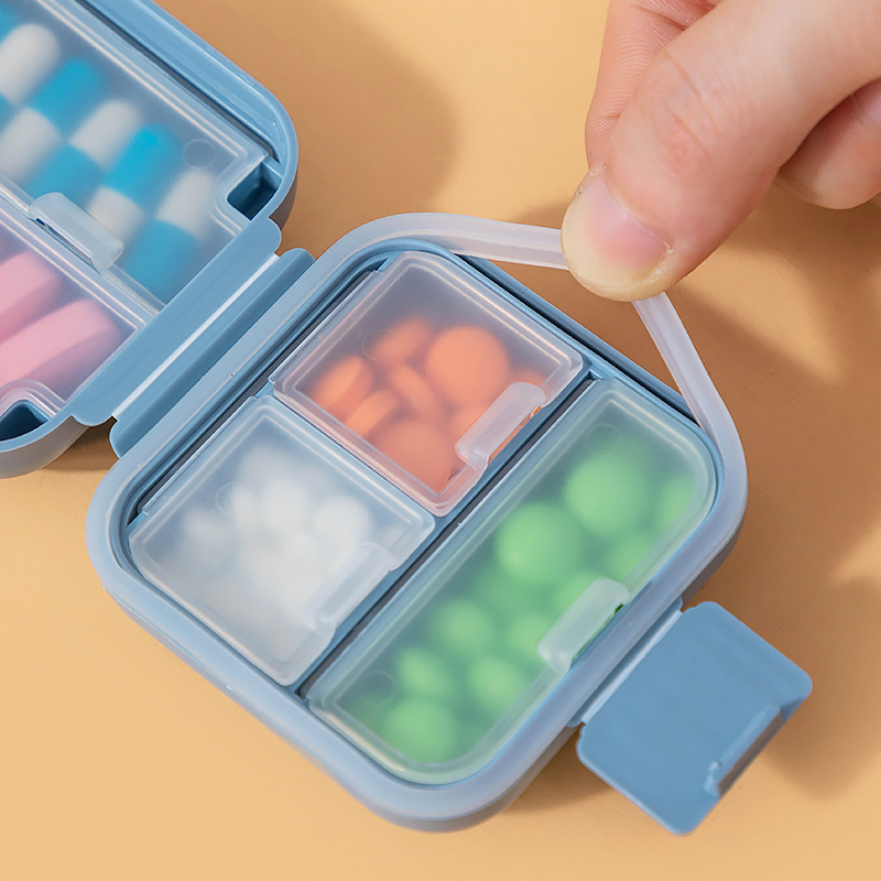 Compact 7 Day Pill Organizer Portable Sealed Medicine - Temu Australia