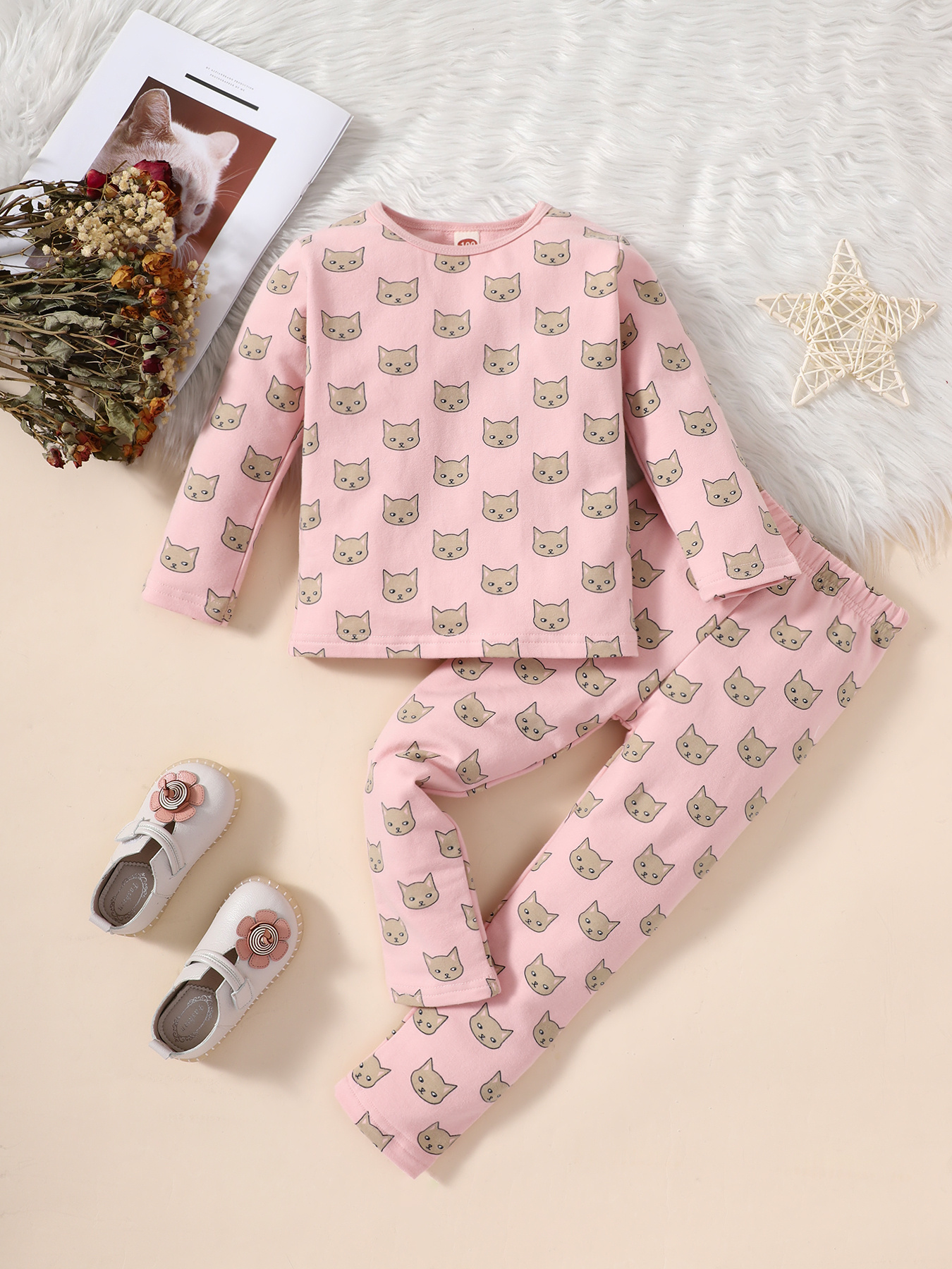 Girls Pajamas Underwear Family Outfit Round Neck Long Sleeve - Temu ...