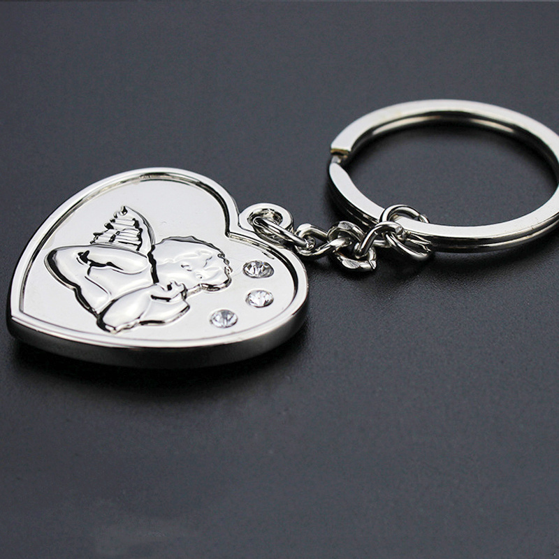 cute fashion alloy metal angel heart keychain - Temu Norway
