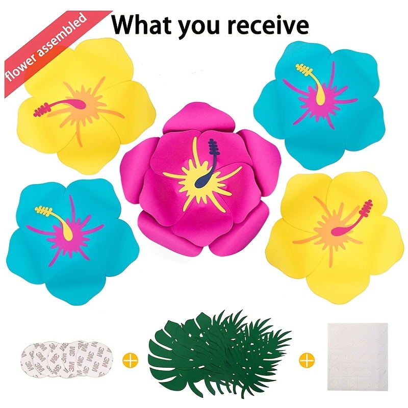 Hibiscus Paper Flower Pattern