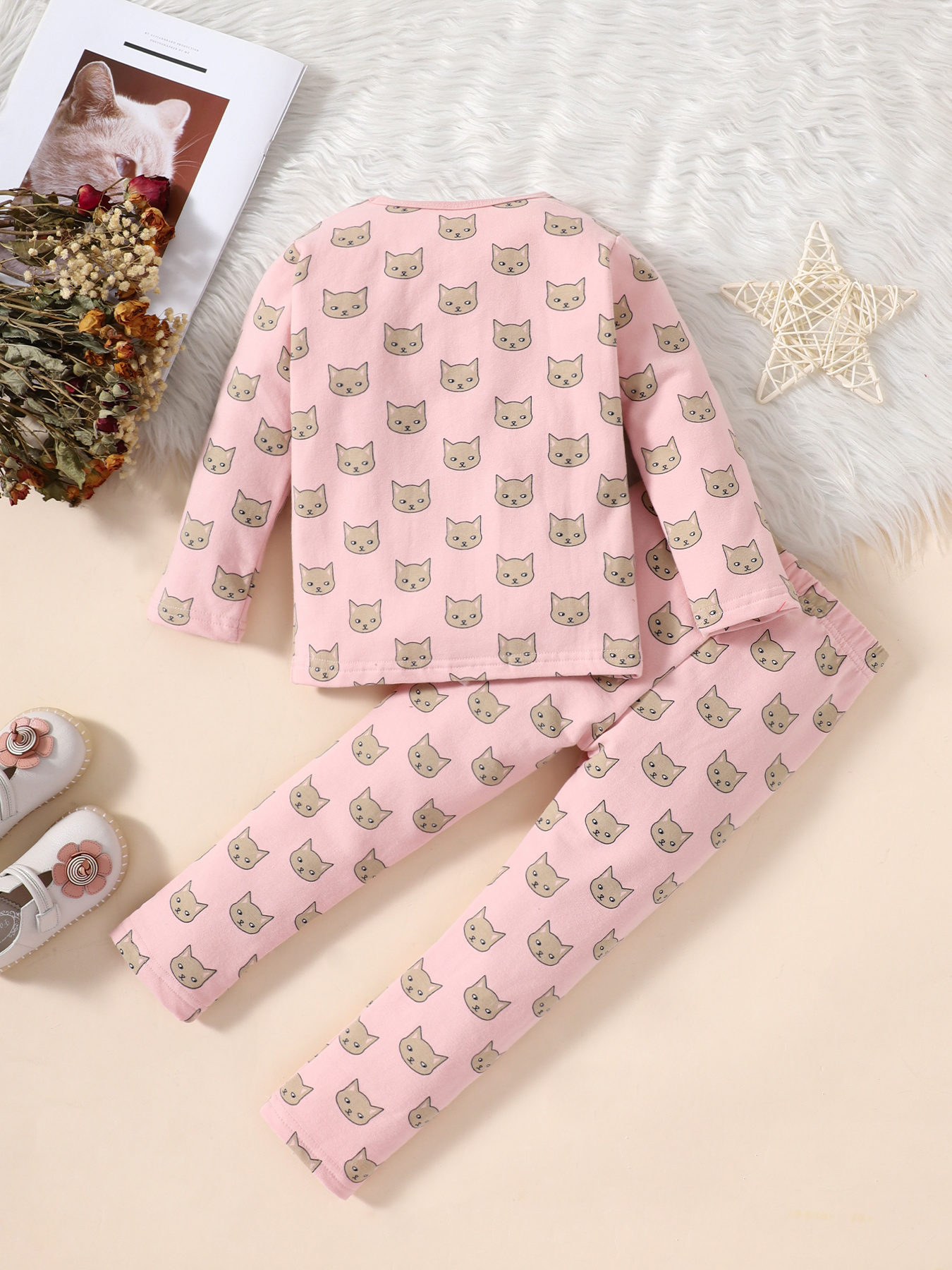 Girls Pajamas Underwear Family Outfit Round Neck Long Sleeve - Temu ...