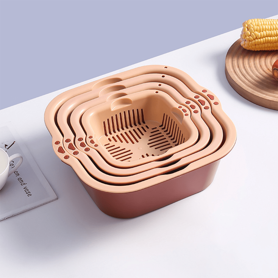 2 in 1 Detachable Plastic Double Layered Kitchen Colander - Temu Australia