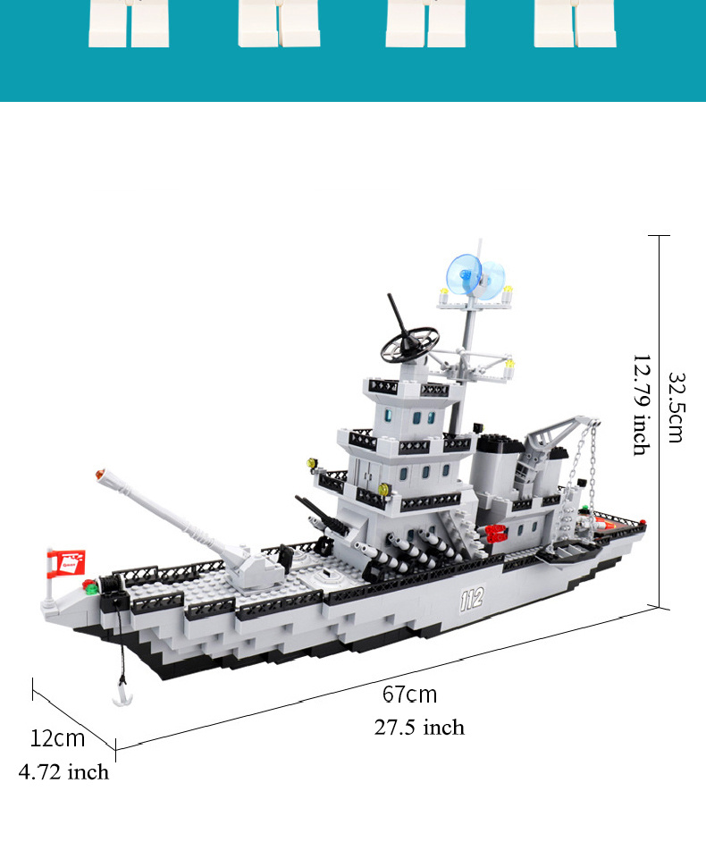 Military Battleship Building Toy Super Large Size Toys 6 14 - Temu