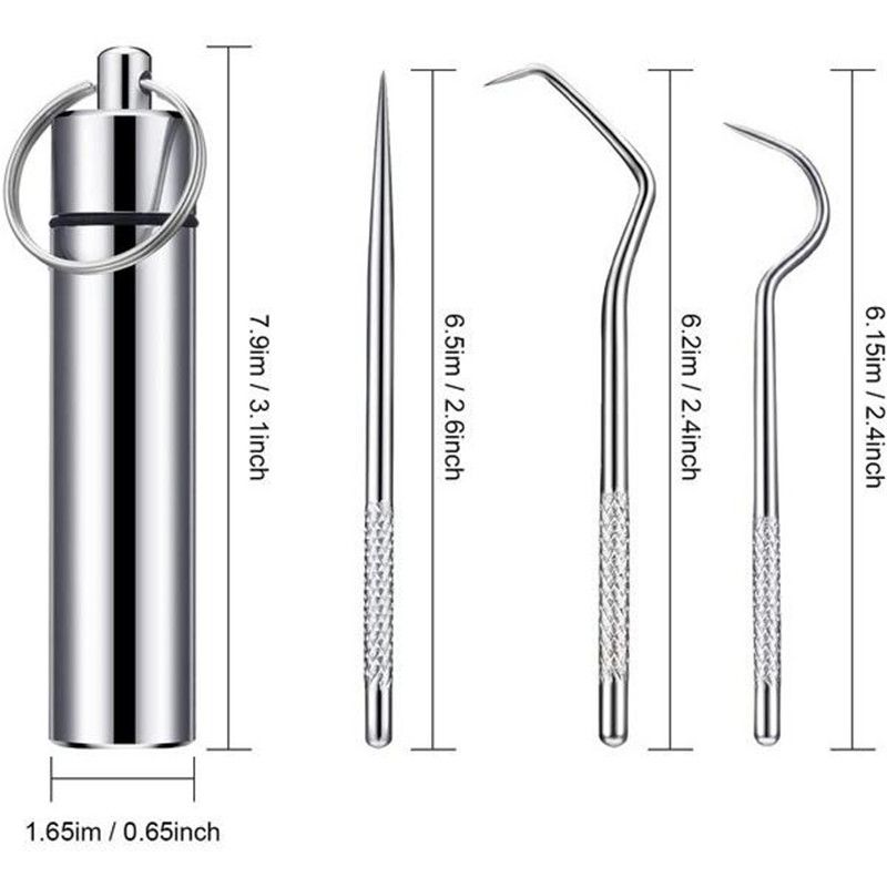 Stainless Steel Portable Toothpicks Portable Titanium - Temu Portugal
