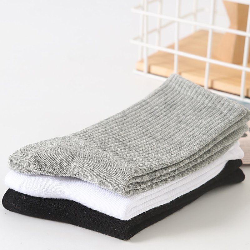 3pairs Men's Cotton Plain Color Comfortable Sweat Resistant Crew Socks ...