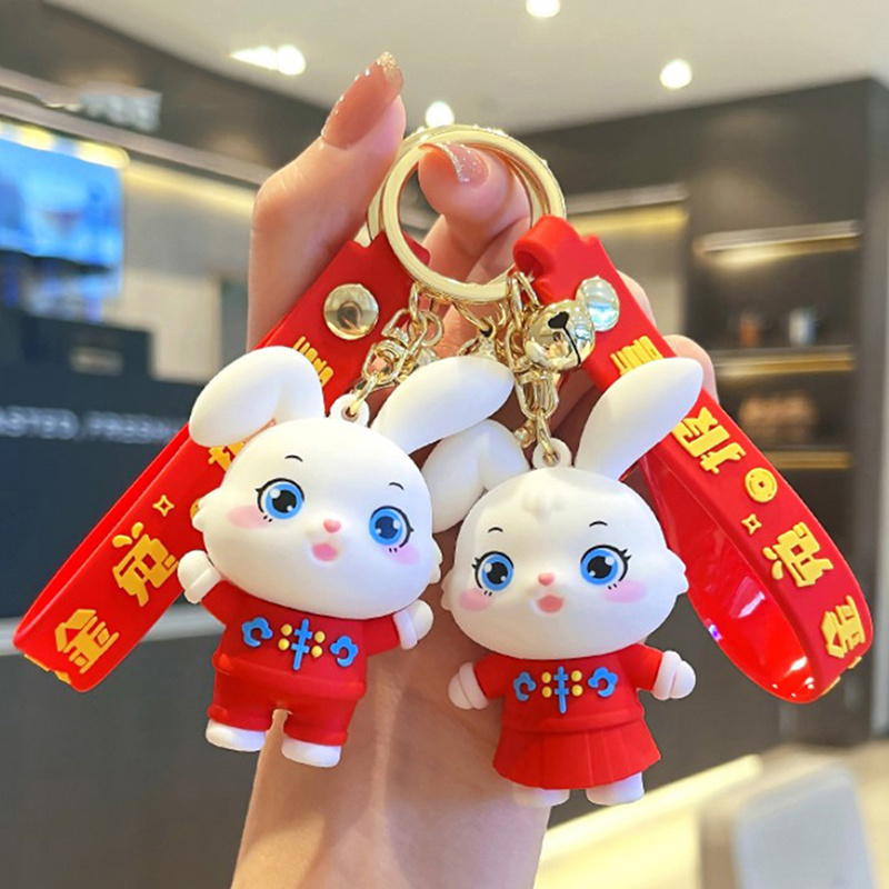 new year car keyring rabbit keychain key lanyard cartoon - Temu Netherlands