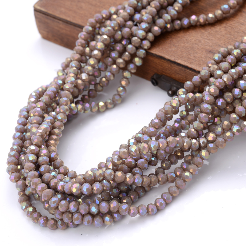 90pcs Ab Color Crystal Glass Beads 4mm(0.157") Spacer Beads For Making ...