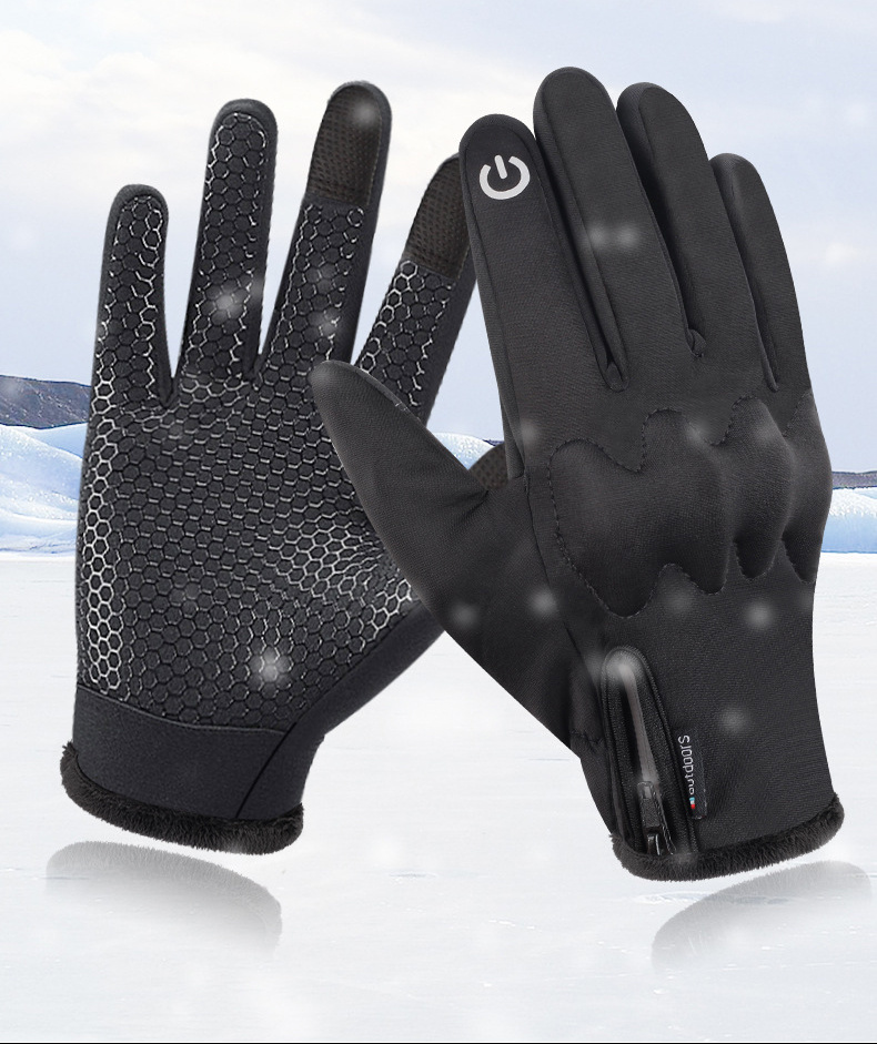 Winter Anti Slip Full Finger Gloves For Cycling Skiing Outdoor Hiking ...