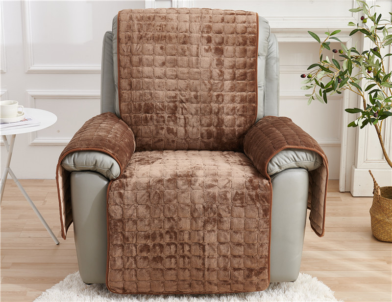 Velvet Recliner Chair Cover Plush Recliner Covers Non Slip - Temu