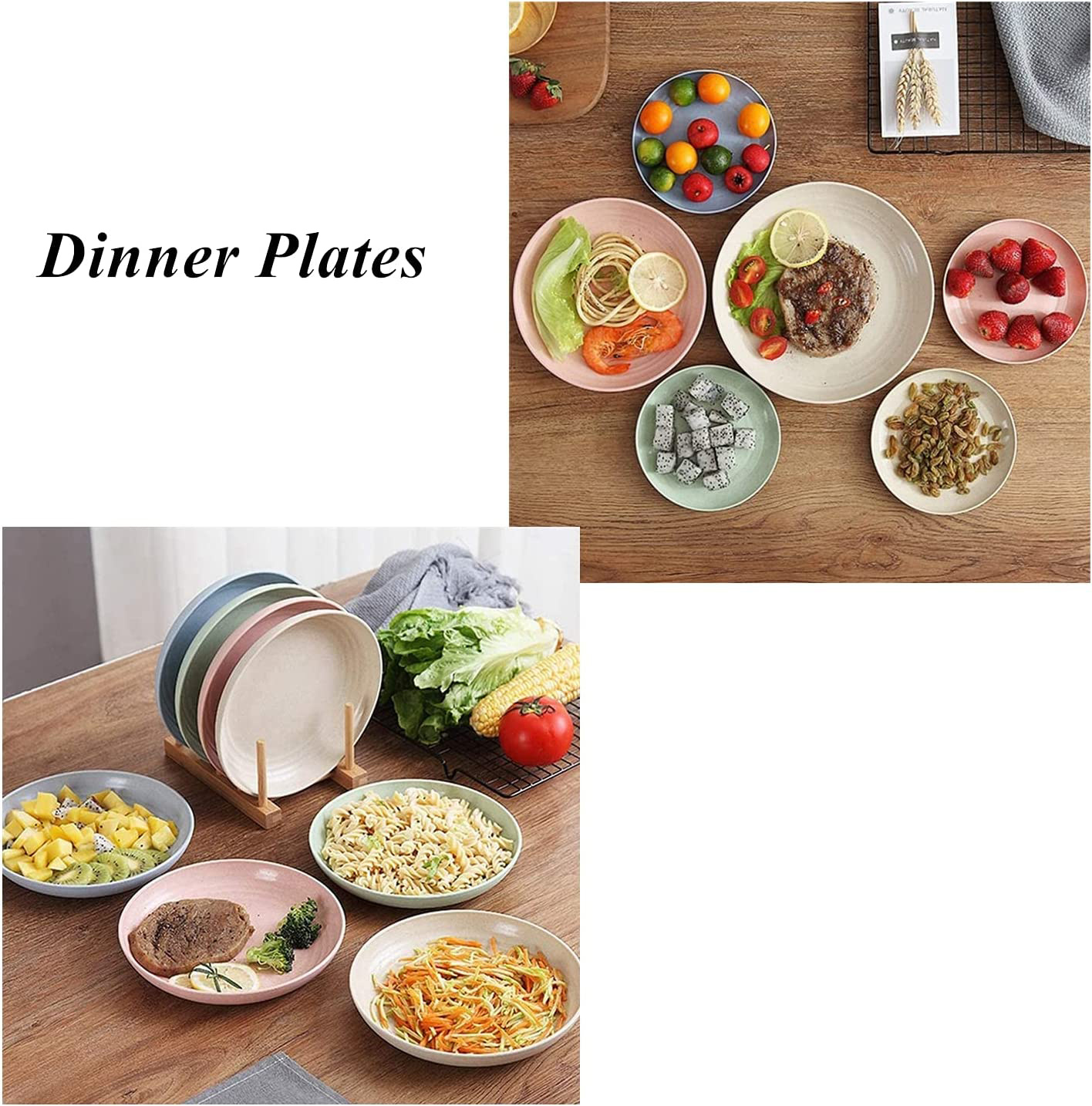 Wheat Straw Plates Lightweight Unbreakable Dinner Dishes - Temu