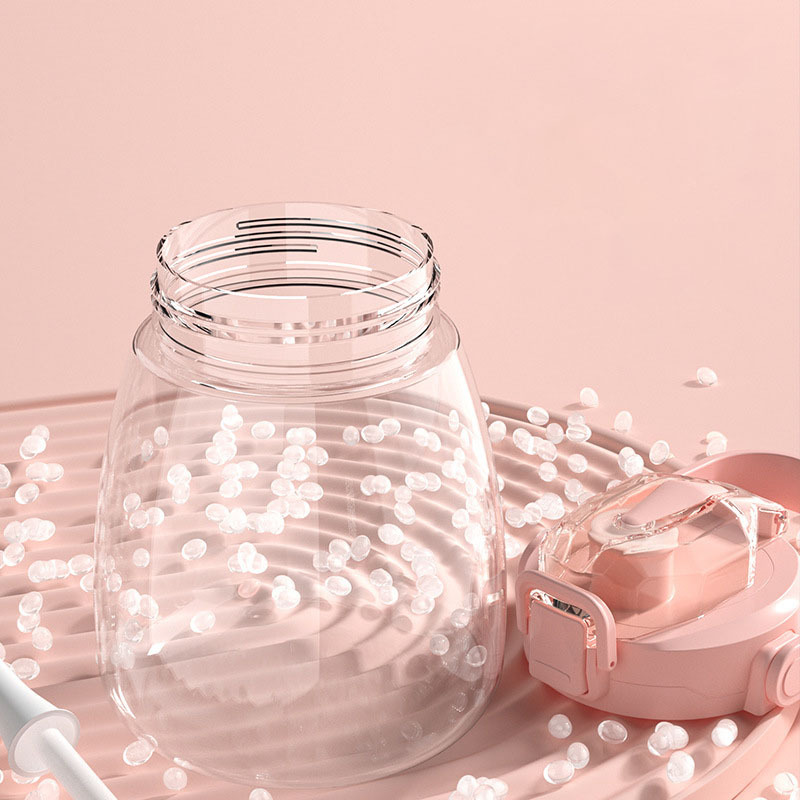 Creative Large Capacity Cup Plastic Cup With Straw Portable Water Cup ...