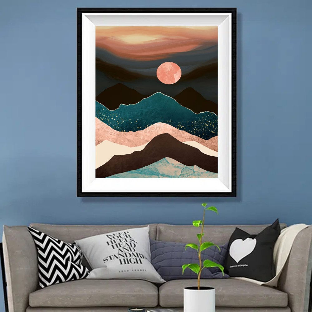 Diamond Painting Mountain Kit Diamond Art Kits For Adults Abstract ...