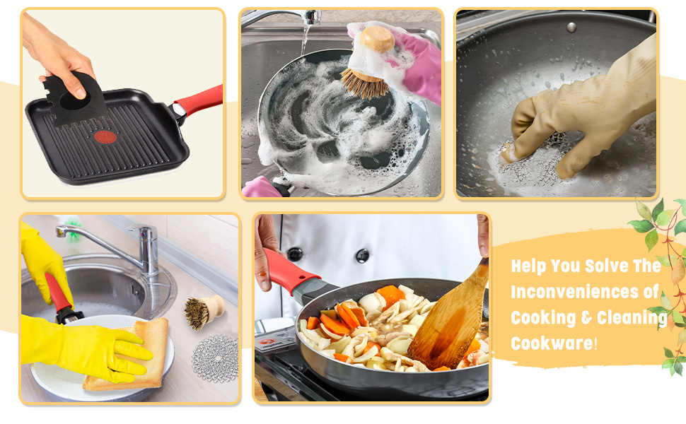 Cast Iron Cleaner Set Stainless Steel Chainmail Scrubber - Temu United