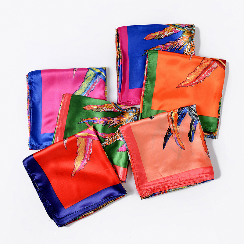 print scarf collar scarf silk satin shawl gift - Temu Australia