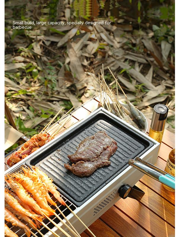 1 Set Folding Grill Smokeless Grill Dual Purpose Oven For Frying And ...