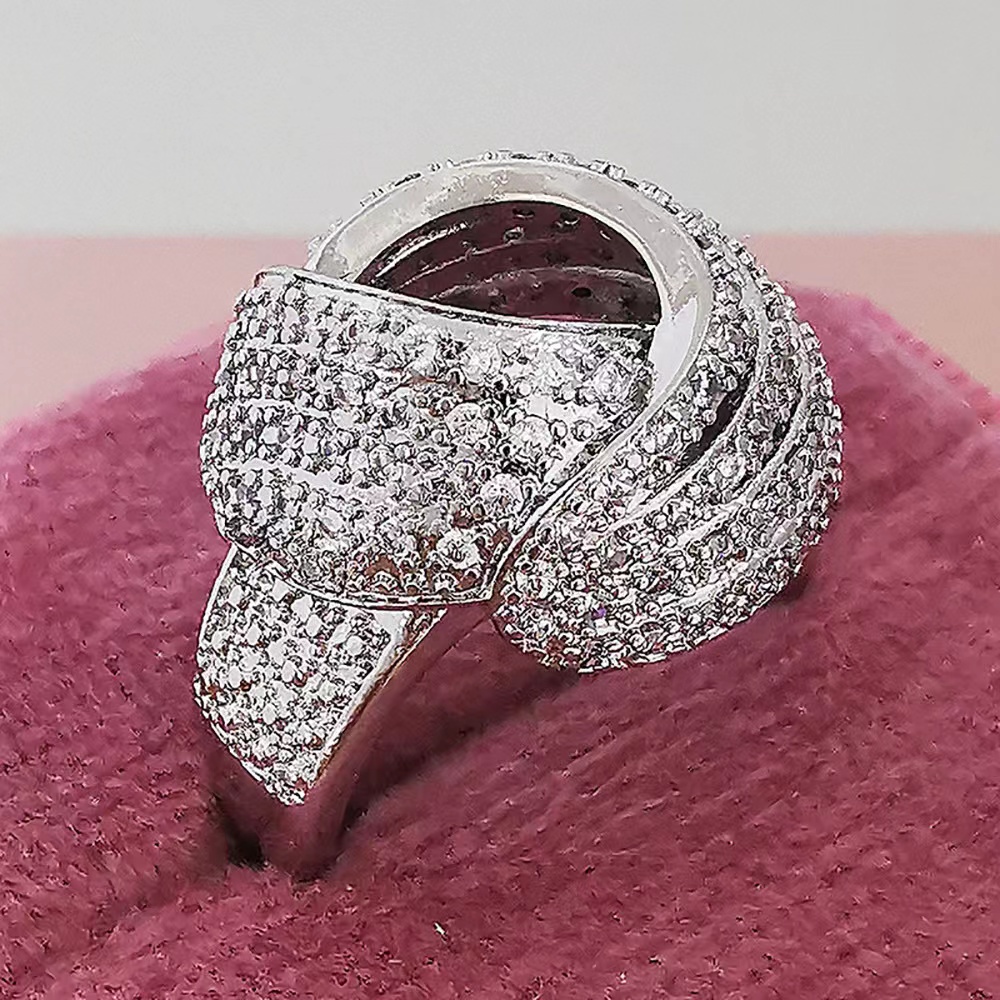 Luxury Engagement Party Zircon Ring Delicate Hand Jewelry For Women ...