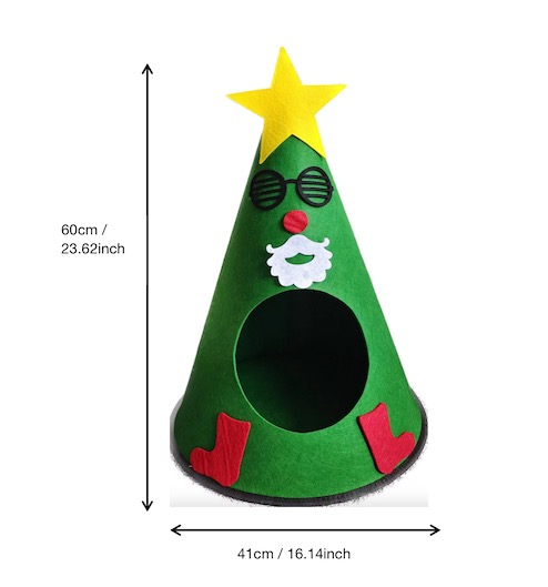 Festive Pet House Felt Christmas Tree Cat House Adorable Cat - Temu