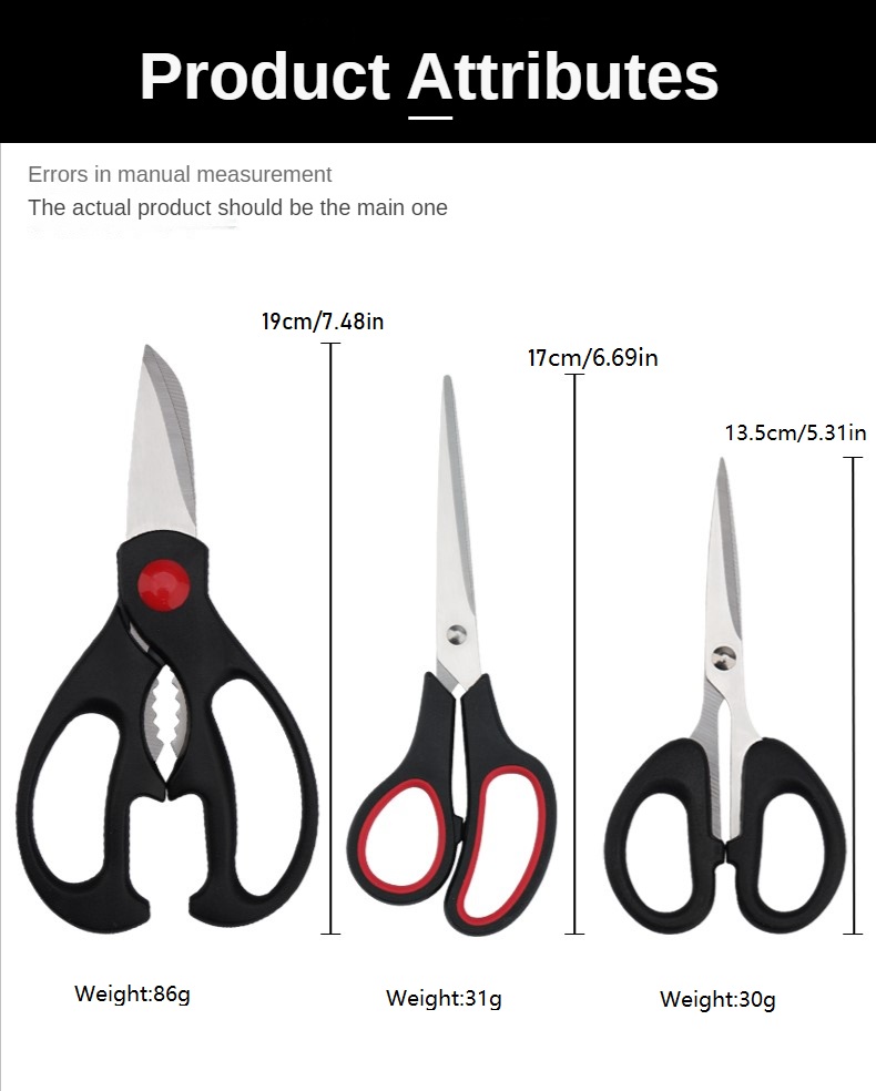 Household Kitchen Scissors Three piece Multi purpose - Temu Australia