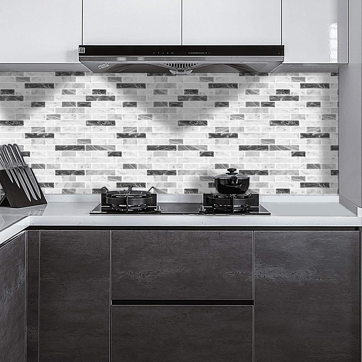 Kitchen Backsplash Peel Stick Tile Sticker Bathroom Marble - Temu