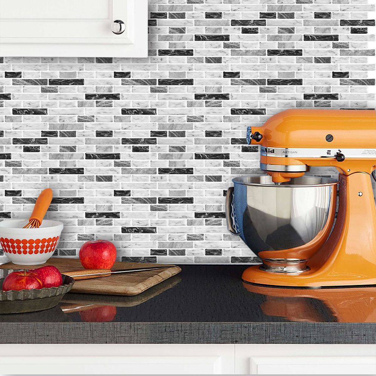 Kitchen Backsplash Peel Stick Tile Sticker Bathroom Marble - Temu