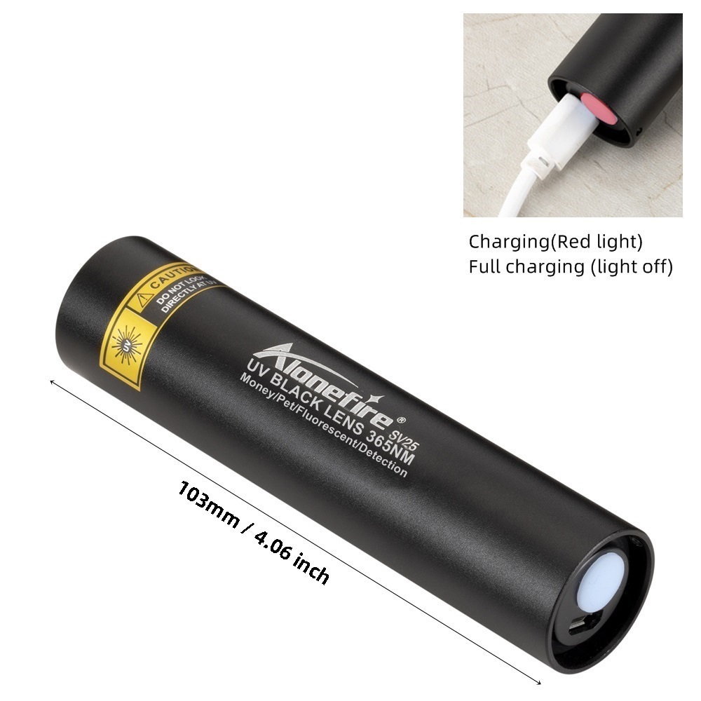 Sv25 Uv 365nm Usb Rechargeable Ink Ore Detection | Temu