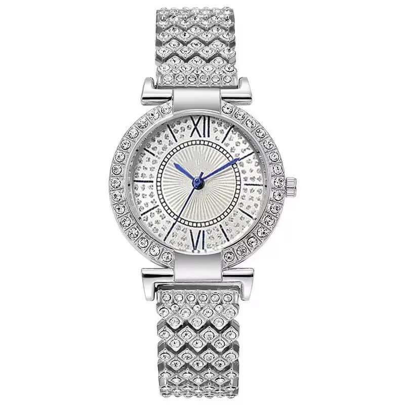 Womens Quartz Rhinestones Watch Stainless Steel Band Casual Simple ...