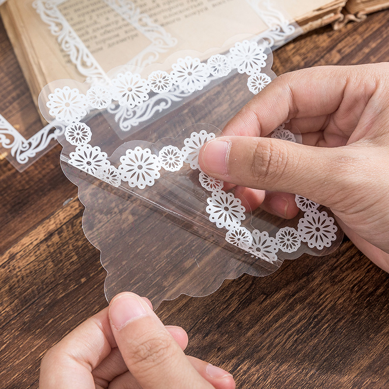 Transparent White Lace Sticker Pet Photo Frame Decorative - Temu United ...