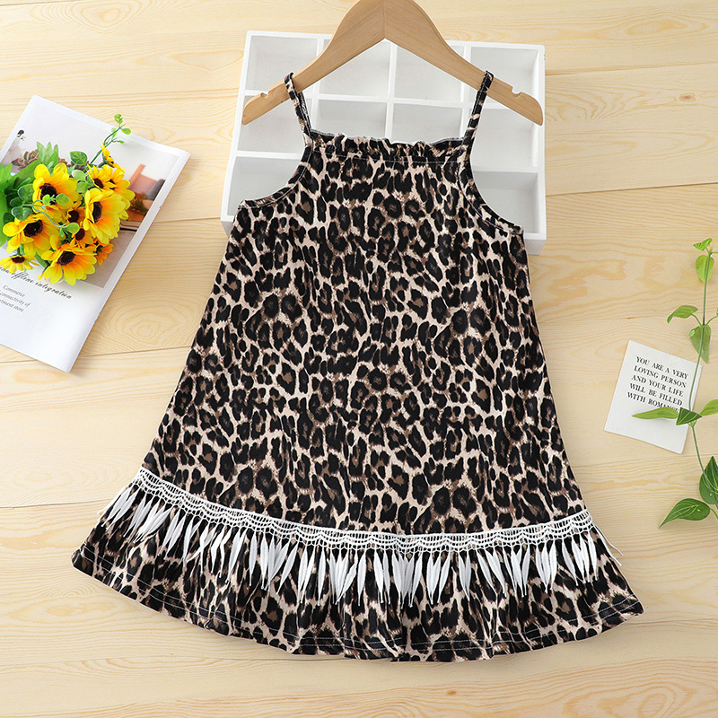 Toddler Girls Spaghetti Strap Cami Dress With Leopard Print - Temu ...