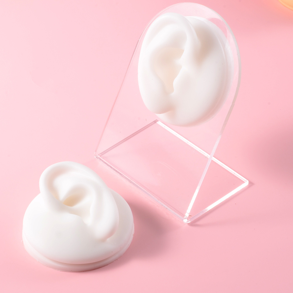 Flexible Silicone Artificial Ear Model Piercing Tattoo Tool - Temu New ...