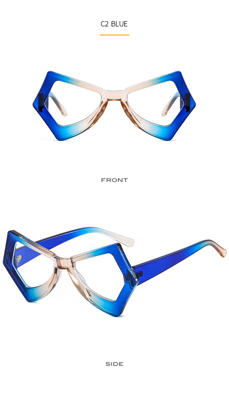 Y2k Cat Eye Eyeglass Jelly Color Gradient Decorative - Temu