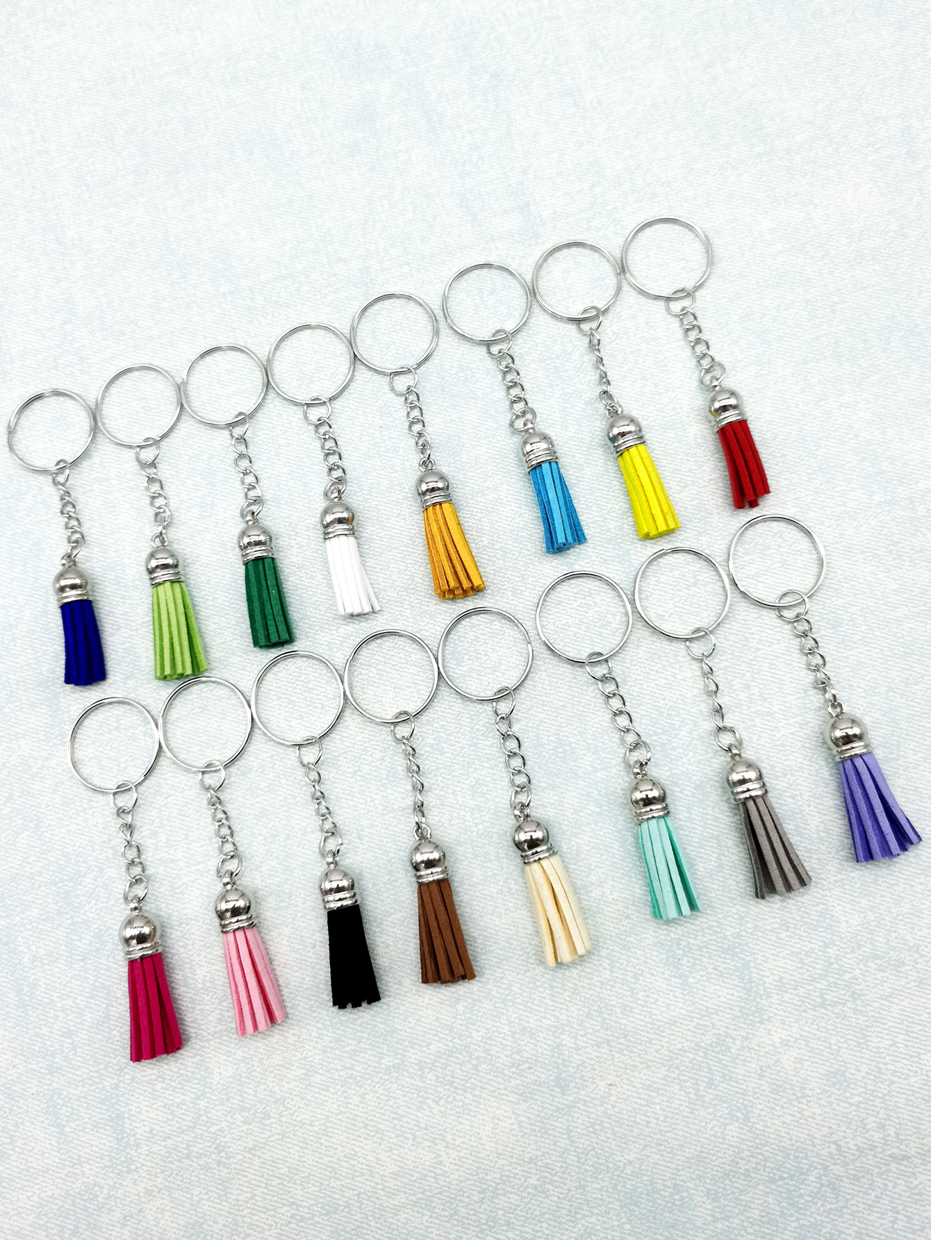 Tiny Handmade Pu Leather Tassel Metal Key Ring Keychain - Temu New Zealand